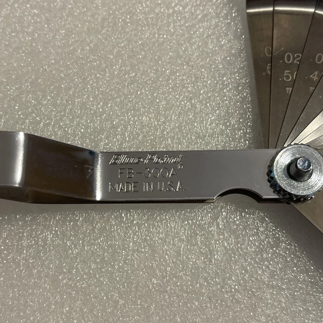 BLUE POINT BENT Blade Feeler Gauge Set 25 Blades Metric And SAE NEW £34 ...