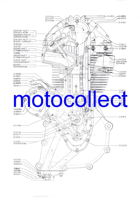 VELOCETTE VIPER / Venom Engine..Cutaway Drawing..A4 Print..Free Postage ...