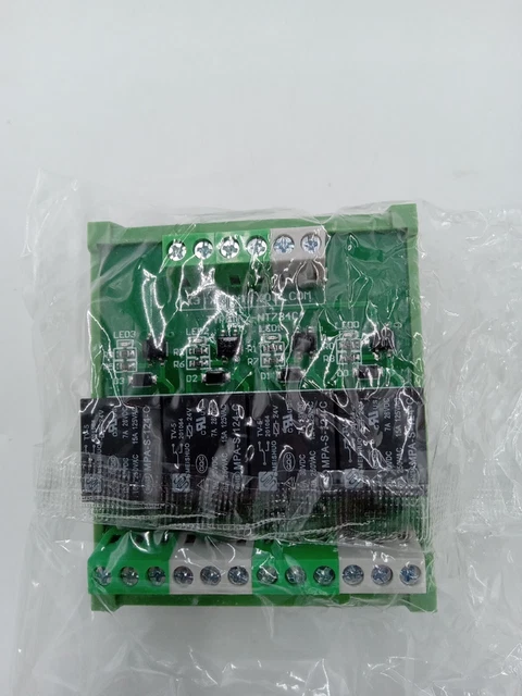 4 CHANNEL RELAY Module 1 SPDT DIN Rail Mount 12V 24V DCAC Interface USA ...