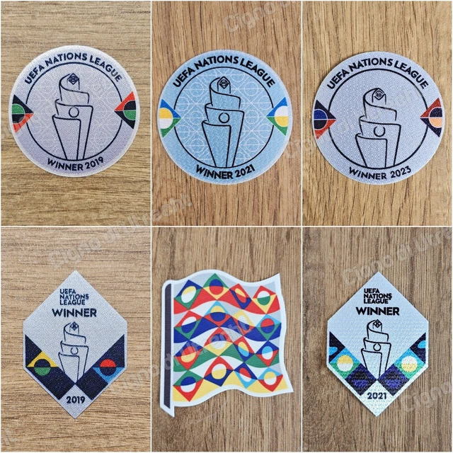 NATIONS LEAGUE FLAG Patch Badge Winner 2019 2021 2023 Portugal France ...