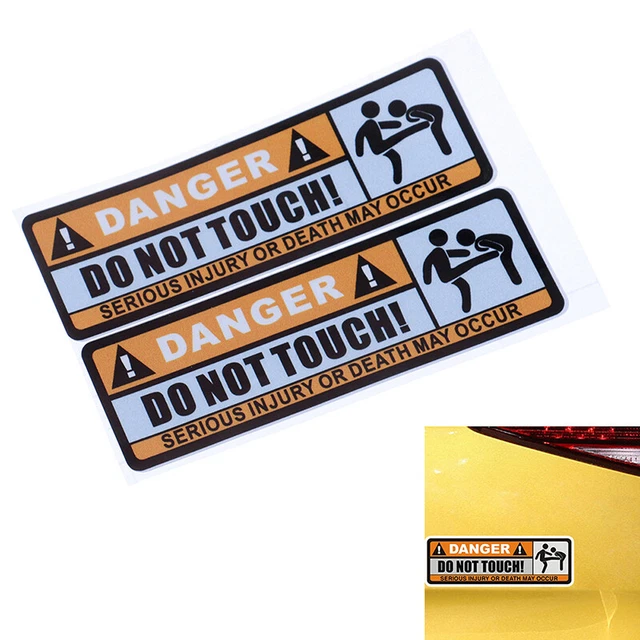 DO NOT TOUCH Car Sticker Warning Sign Waterproof PVC Personalized Cars ...