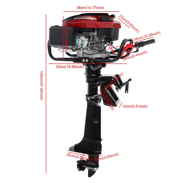 HANGKAI 4-STROKE 7 hp petrol engine outboard four-stroke boat engine TCI air cooling £538.91 ...