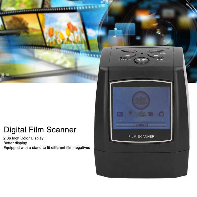 FILM SLIDE SCANNER 2.36in Color Screen USB MSDC Digital Image Viewer EU ...