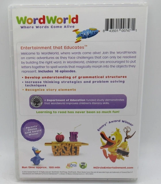 WORDWORLD: WORD PLAY Animated 2-Disc Dvd Set, Letter Recognition, Pbs ...