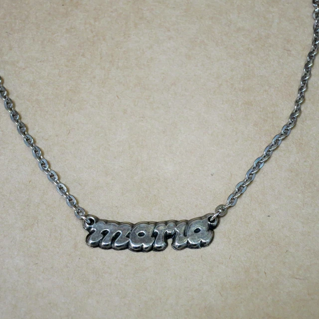 VINTAGE RETRO 1970S NEW OLD SHOP STOCK NAME NECKLACE "MARIA" $10.00 ...