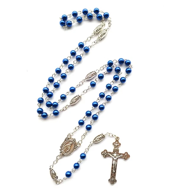 LONG BEADED CHAIN Necklace & for Cross Crucifix Pendant Jewelry $16.88 ...