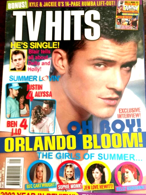 TV HITS MAGAZINE 2002 Orlando Bloom~Kate Bosworth~Eminem~Avril Lavigne ...