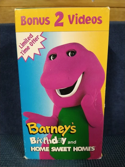 VHS BARNEY'S BIRTHDAY and Home Sweet Homes ~ Bonus 2 Video ~ 2 tapes ...