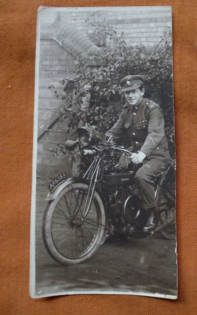 WW1 BRITISH ARMY Dispatch Rider On Douglas Motorcycle Photo £4.99 ...