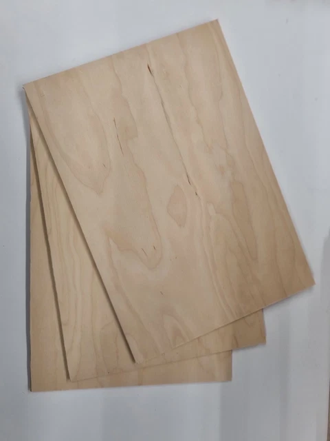 LASER SAFE BIRCH Plywood Sheets 3 x A4 3mm Modelling, Pyrography £3.29 - PicClick UK