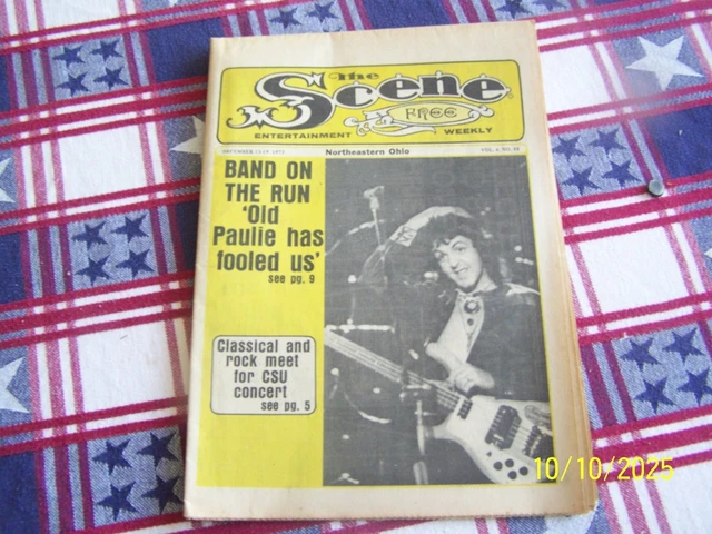1973 CLEVELAND SCENE Magazine Lynyrd Skynyrd review Paul McCartney sly ...