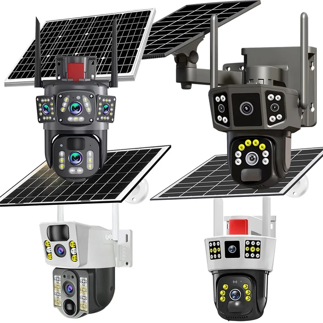 SOLAR SECURITY IP Camera Battery Powered Outdoor Wireless WiFi CCTV PTZ ...