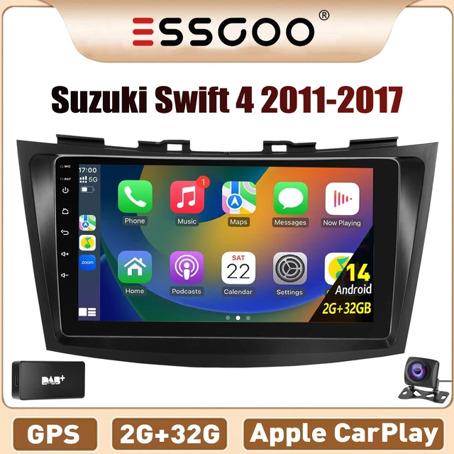 9& ANDROID 14 CarPlay DAB+ For Suzuki Swift 4 2011-2017 Car Stereo ...