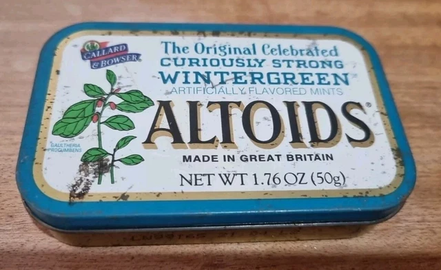 VINTAGE ALTOIDS ORIGINAL Curiously Strong Wintergreen Mints Tin 50g ...