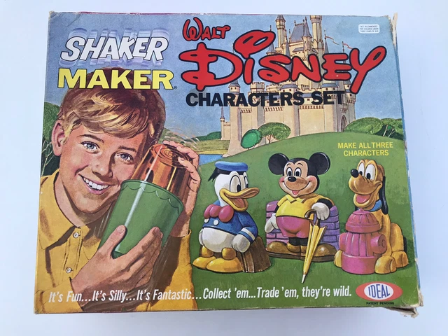 VINTAGE 1970S WALT Disney Shaker Maker Character Set IDEAL Toy w/ Box £ ...