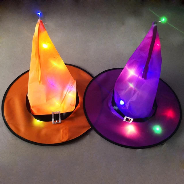 PINK LED WITCH Hat Halloween Glowing Party Costume Accessory £6.72 ...