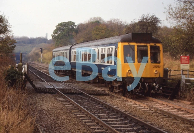 35MM RAILWAY SLIDE of Class 108 DMU CH253 @ Clarborough Copyright to ...