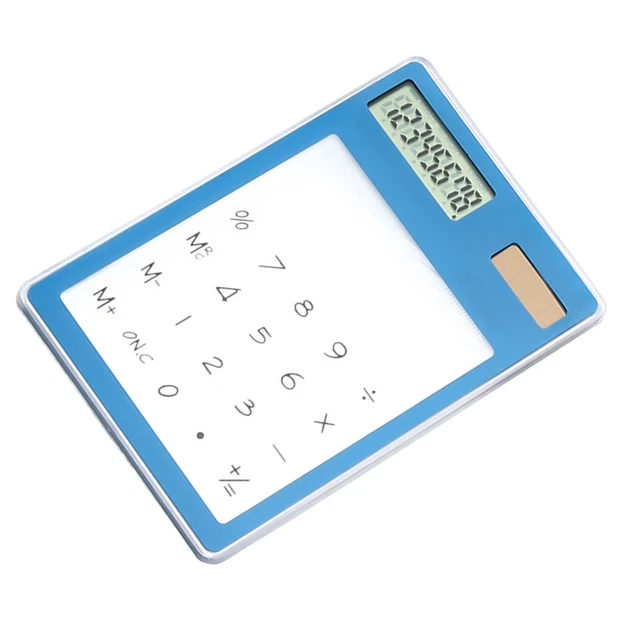 SOLAR POWERED CALCULATOR Touch Screen 8 Digit LCD Display Calculator ...