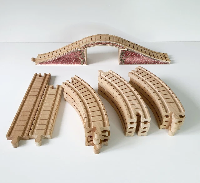 THOMAS THE TANK Engine Wooden Railway Track With Bridge Bundle Job Lot ...