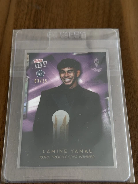 TOPPS NOW LAMINE Yamal Kopa Trophy 2024 /25 Purple Rookie £340.06 ...