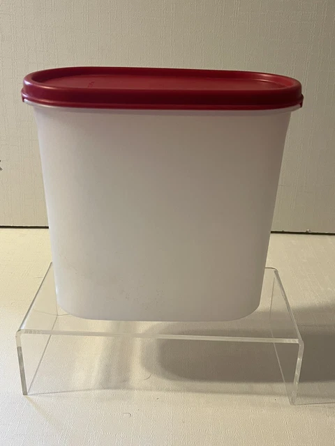 TUPPERWARE MODULAR MATES Oval 3 (7 1/4 cup) Container #1613, Cherry Red ...