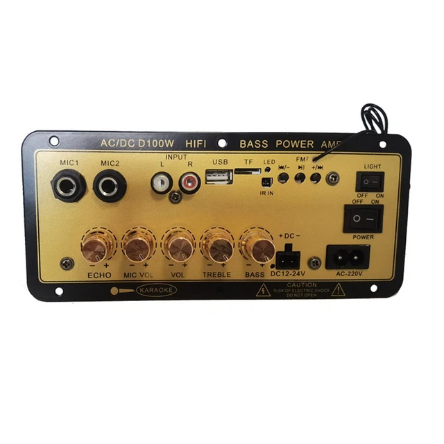 CARTE D'AMPLIFICATEUR BLUETOOTH D100W avec Entrée Audio Optique ...
