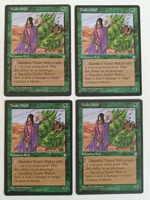 4X TINDER WALL | Ice Age | MTG | Magic The Gathering EUR 5,90 - PicClick DE