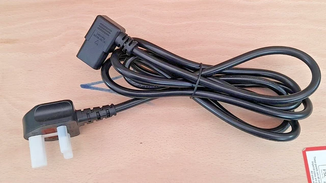 THREE 1.8M RIGHT Angled Kettle Lead Cable Power UK Plug Cord IEC C13 3 ...