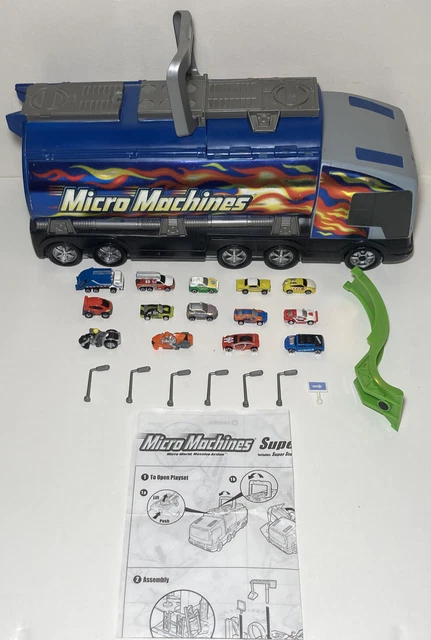 MICRO MACHINES SUPER Stunt City Tanker Truck Play Set Hasbro W/Cars ...