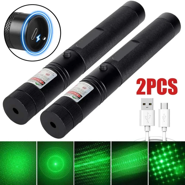 990MILES GREEN LASER Pointer Pen 532nm Astronomy Star Beam USB ...