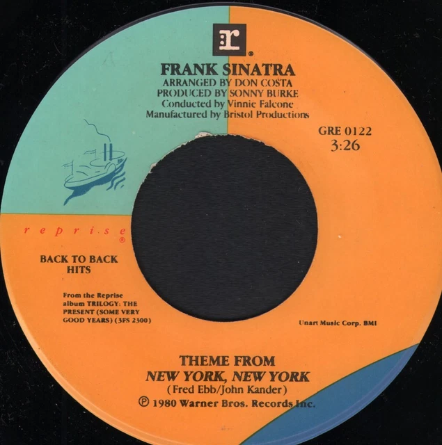 FRANK SINATRA THEME From New York New York 7" vinyl USA Reprise 1980 ...