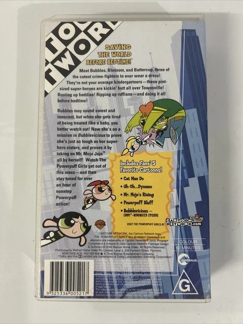 VINTAGE THE POWERPUFF Girls Bubblevicious VHS Tape Clamshell Cartoon ...