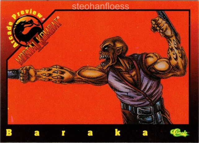 1994 CLASSIC GAMES Mortal Kombat Arcade Preview P5 Baraka $2.25 - PicClick