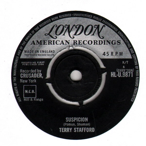 TERRY STAFFORD - Suspicion / Judy (7", Single) £16.99 - PicClick UK