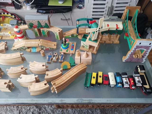 Thomas Train Compatible Tracks 52-Piece Wooden Train Track Set ...