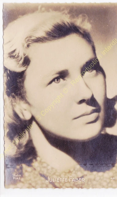 RPPC STAR JULIETTE FABER Photo STUDIO PIAZ Edit O.P. 46 EUR 5,00 ...