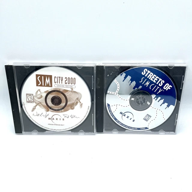 LOT 2 VINTAGE Sim City 2000 & Streets Of SimCity (Maxis CD-Rom Classics ...