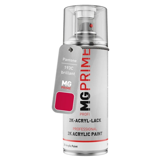 PANTONE 193C RED brillant acrylique bombe aérosol 2C 400ml séchage ...