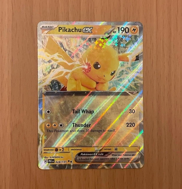 PIKACHU EX 028/131 - Double Rare - Prismatic Evolutions - Pokemon TCG £ ...