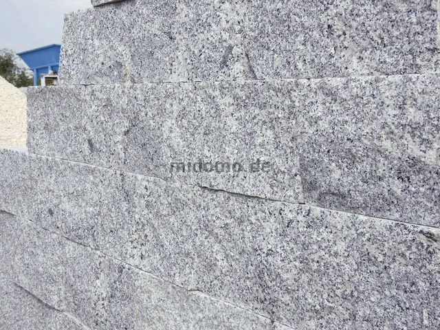 GRANIT RANDSTEINE BORD Kante Sichtschutz Garten Mauer 4-fach gesägt ...
