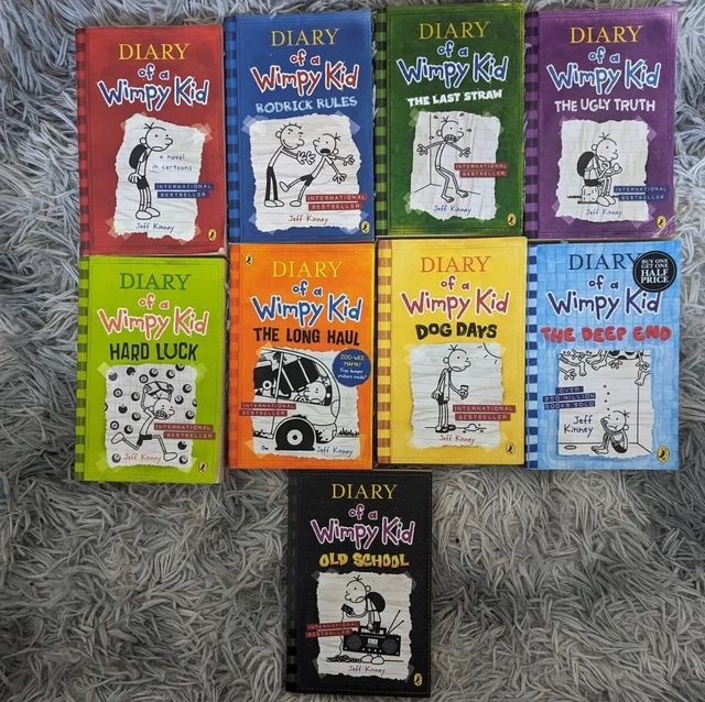 DIARY OF A Wimpy Kid Jeff Kinney Book Bundle Paperback 9 Books EUR 15 ...