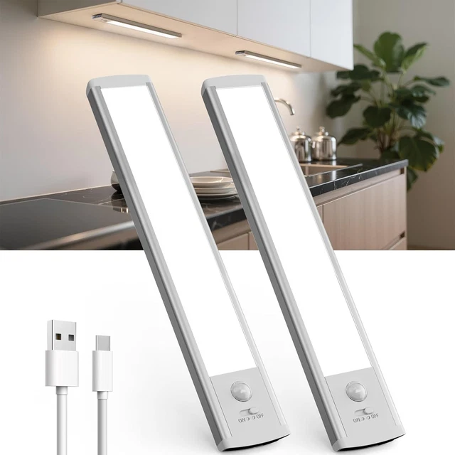 20CM UNDER CABINET Kitchen Lights, Motion Sensor Lights Indoor, USB-C ...