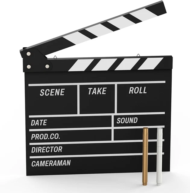 MOVIE FILM CLAPBOARD Hollywood Wooden-Clapper Board Directors ...