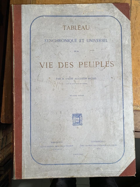 TABLEAU UNIVERSEL DE la vie des peuples. 34 lithographies. in plano ...