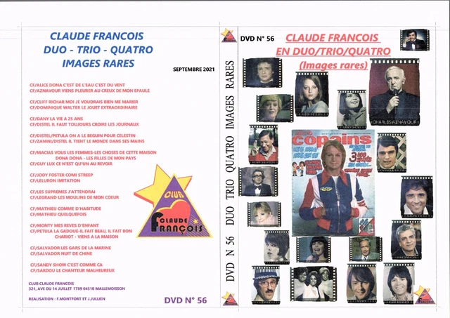 DVD CLAUDE FRANÇOIS trio duo quatro Rare Inedit EUR 20,00 - PicClick FR