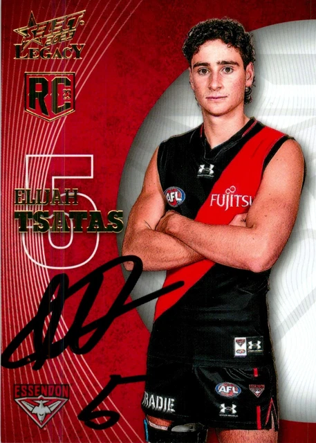 SIGNED 2023 ESSENDON Bombers AFL Select Legacy Rookie Card - Elijah ...