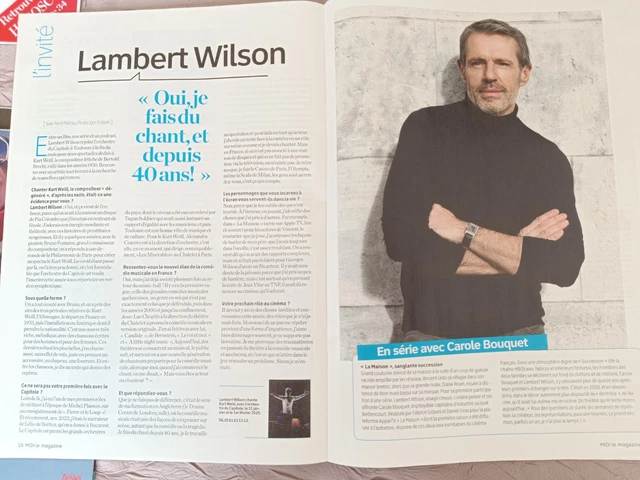 LAMBERT WILSON - Magazine Midi Janvier 2025 EUR 5,00 - PicClick FR