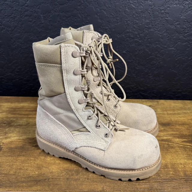 MCRAE FOOTWEAR 8430 Tan Suede Nylon Tactical Military Combat Boots Mens ...