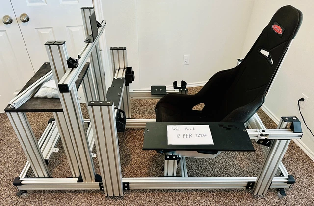 SIM RACING RIG, 8020 chassis, simracing cockpit w/seat, monitor stand ...