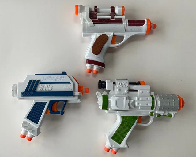 STAR WARS NERF Gun Cad Bane Captain Rex Blaster Clone Trooper General ...